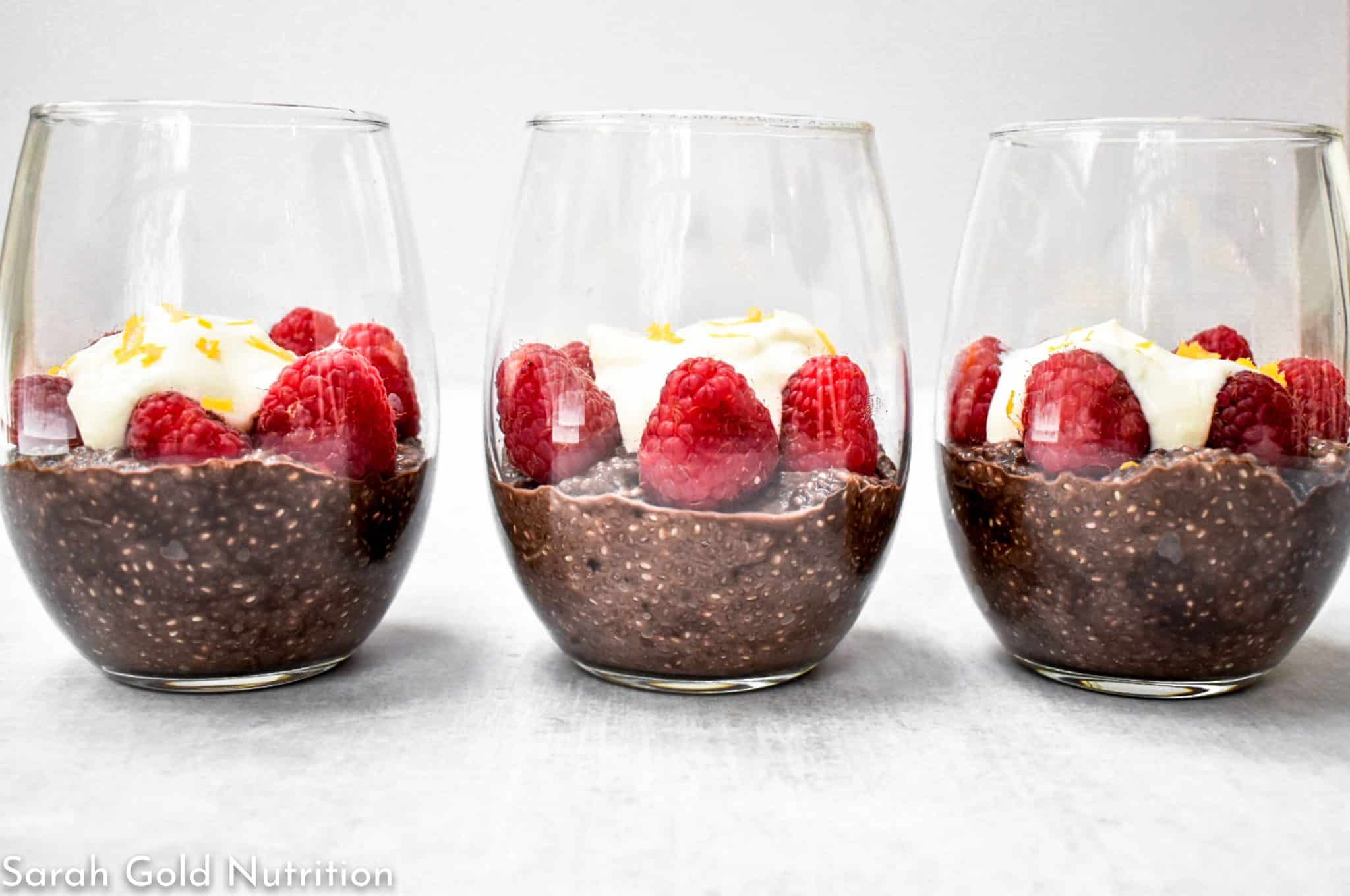 Healthy Dark Chocolate Chia Pudding with Meyer Lemon Yogurt | Sarah ...