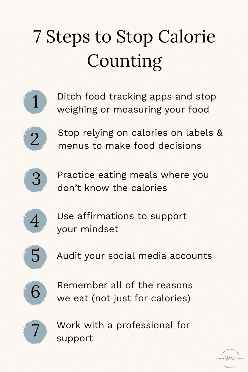 How to Stop Counting Calories in 7 Simple Steps | Sarah Gold Nutrition ...